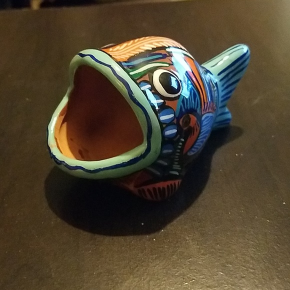 Accents | Vintage Mexican Tanola Talavera Wide Mouth Fish | Poshmark